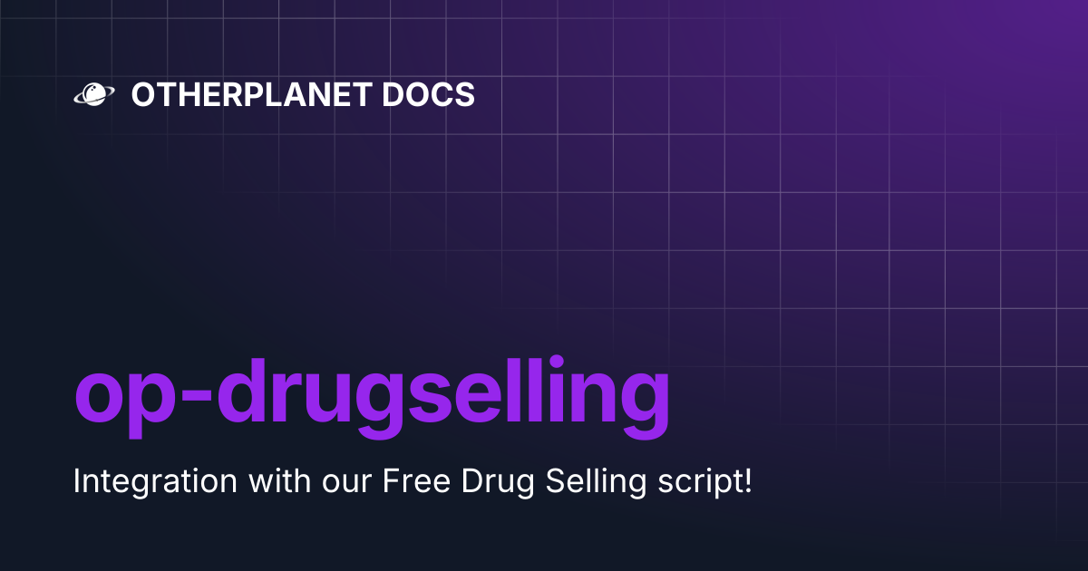 op-drugselling | OTHERPLANET DOCS